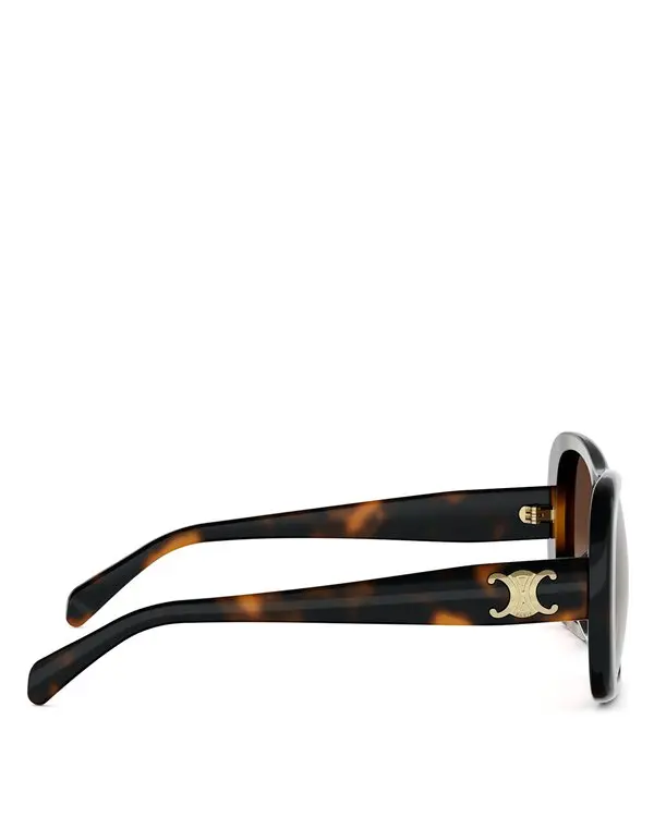 Celine Triomphe Pilot Sunglasses - Dark Havana/brown Lens
