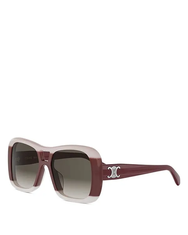 Celine Triomphe Pilot Sunglasses - Rose/rust/brown Lens