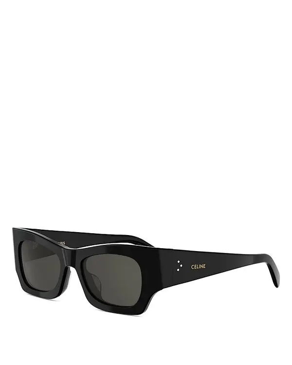 Celine 3 Dots Cat Eye Sunglasses, 52mm - Shiny Black/smoke Lens