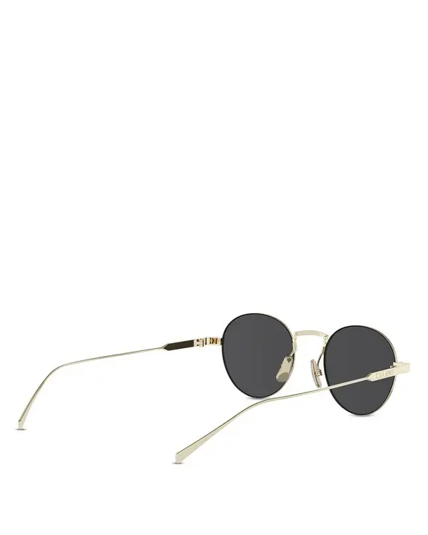 Celine Metal Round Sunglasses - Gold/solid Smoke Lens
