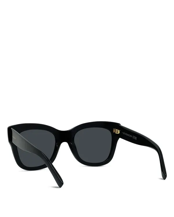 Givenchy Geometric Sunglasses, 53mm - Shiny Black/smoke