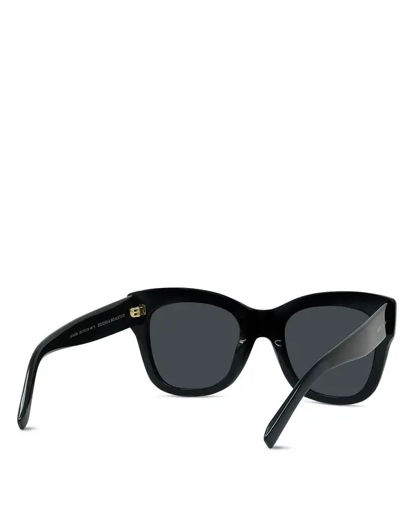 Givenchy Geometric Sunglasses, 53mm - Shiny Black/smoke
