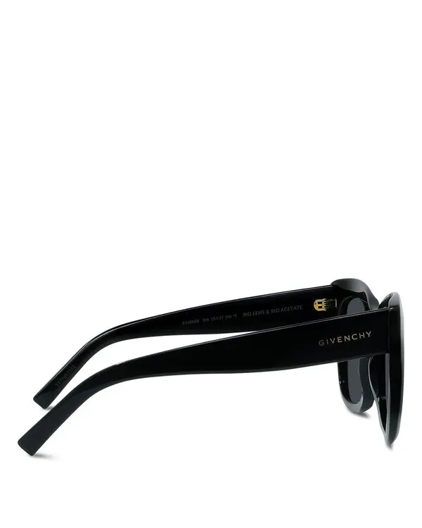 Givenchy Geometric Sunglasses, 53mm - Shiny Black/smoke