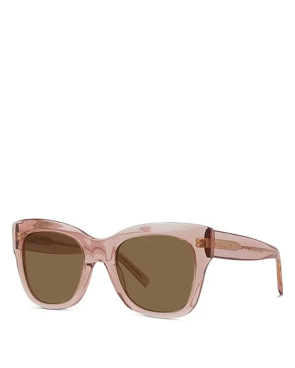 Givenchy Geometric Sunglasses, 53mm - Shiny Pink/brown