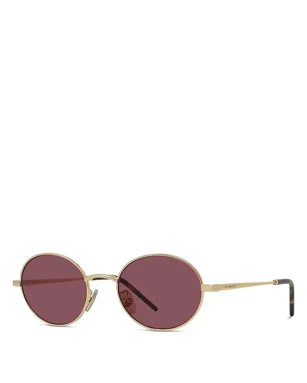 Givenchy Oval Sunglasses - Gold/violet
