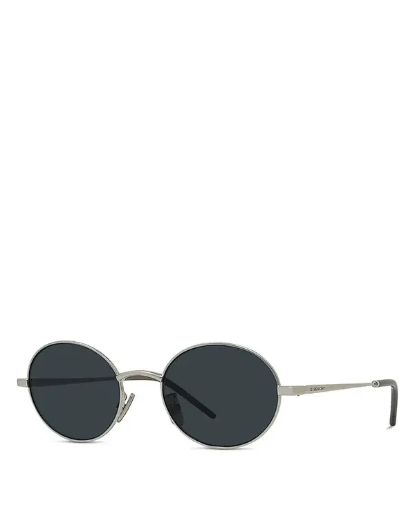 Givenchy Oval Sunglasses - Shiny Palladium/smoke