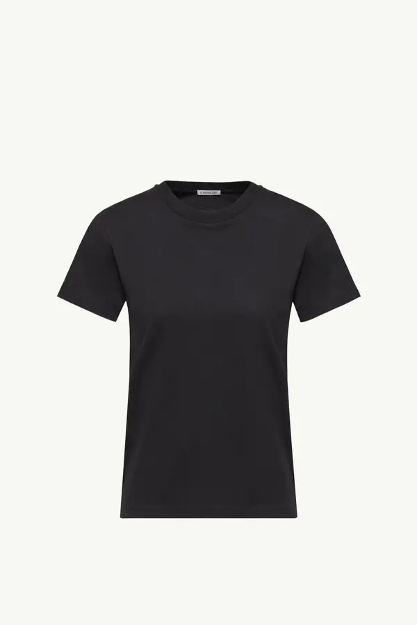 Moncler Embroidered Logo T-shirt - Black