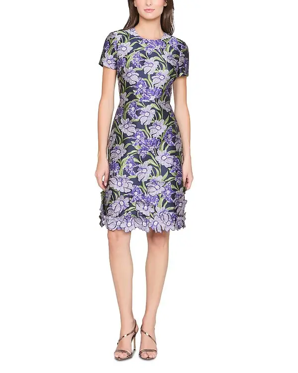 Theia Jacquard Dress