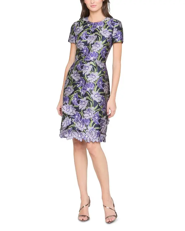Theia Jacquard Dress