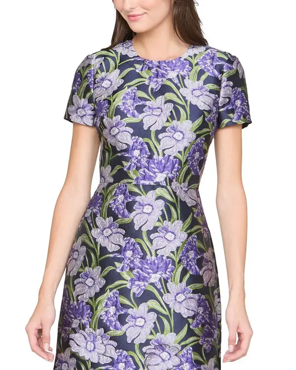 Theia Jacquard Dress