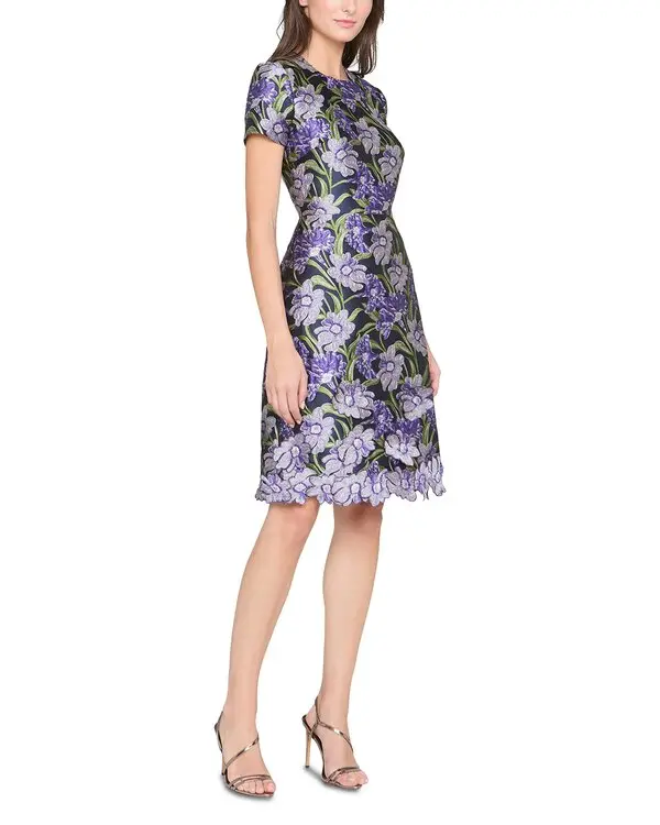 Theia Jacquard Dress