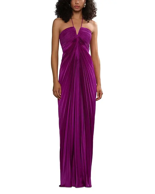 AMUR Ionea Pleated Gown - Nectar