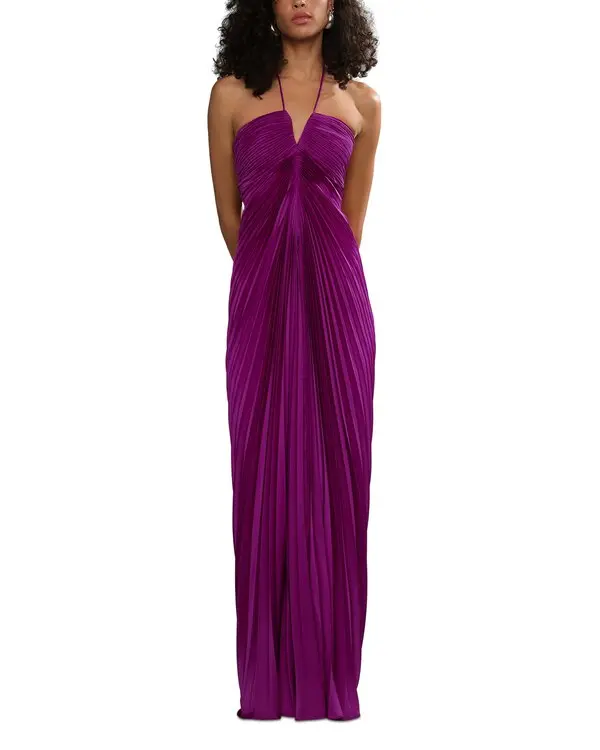 AMUR Ionea Pleated Gown - Nectar