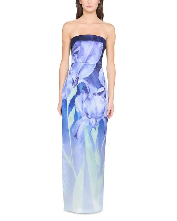 Theia Cyrilla Strapless Column Gown