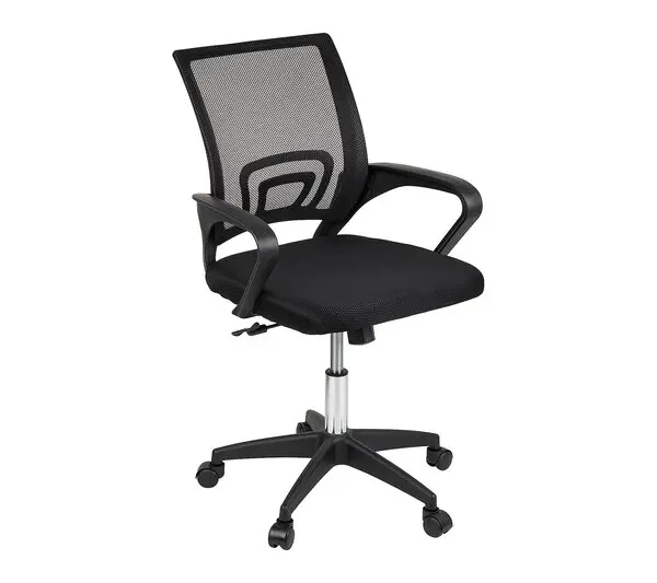 MIND READER Height Adjustable Office Chair With Wheels, Black - One-color