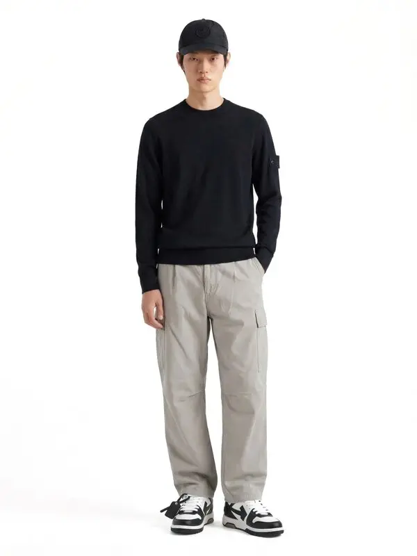 Stone Island Virgin Wool Sweater With Compass Logo