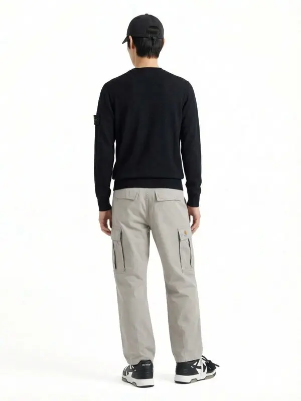 Stone Island Virgin Wool Sweater With Compass Logo