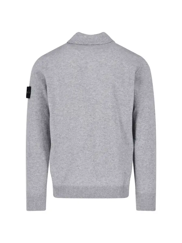 Stone Island Virgin Wool Sweater - Gray