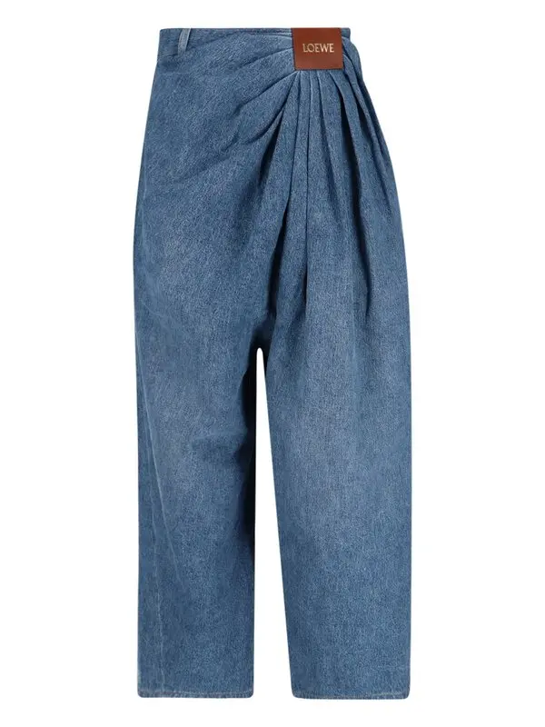 Loewe Draped Wide-leg Jeans