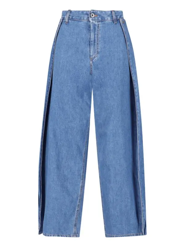 Loewe Draped Wide-leg Jeans - Light Blue