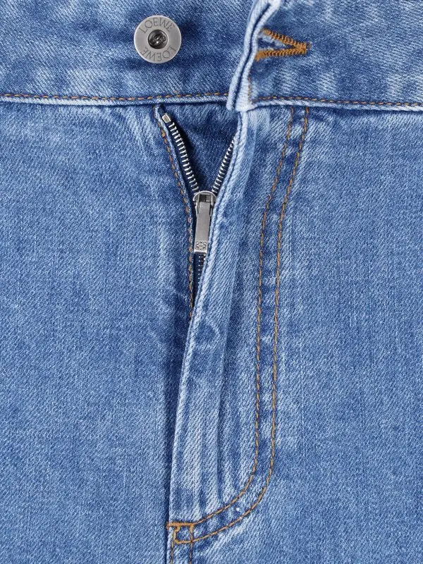 Loewe Draped Wide Leg Jeans - Light Blue