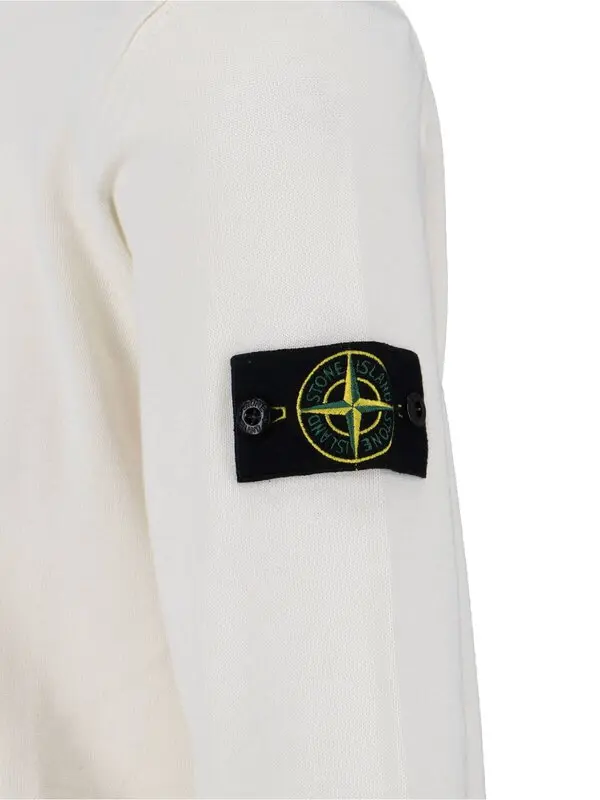 Stone Island Knitted Organic Cotton Sweater - White