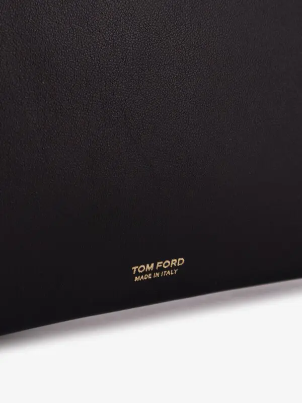 TOM FORD Aura Leather Clutch Bag - Black