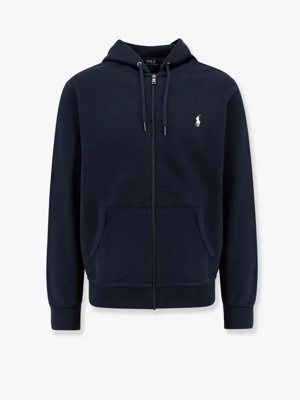 Polo Ralph Lauren Cotton Blend Sweatshirt With Embroidered Logo On The Front - Blue
