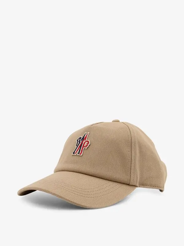 Moncler Cotton Hat With Logo Patch On The Front