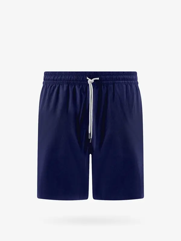Polo Ralph Lauren Recycled Nylon Swim Trunks With Embroidered Logo On The Front - Blue