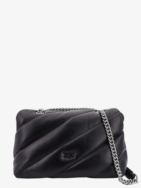 Pinko Matelassé Leather Shoulder Bag