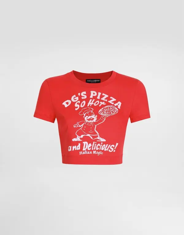 Dolce & Gabbana Jersey T-shirt With Print And Embroidery - Red
