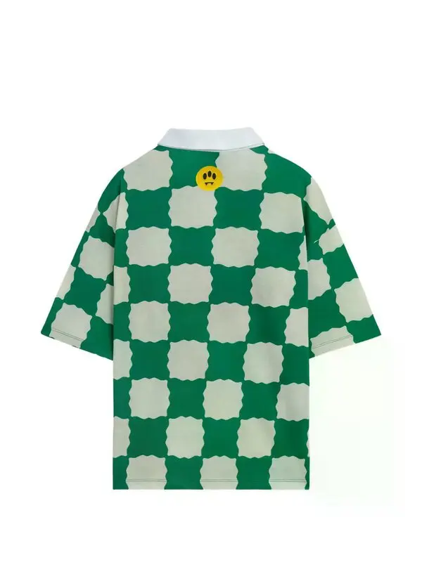 BARROW Checkered Logo Polo Shirt