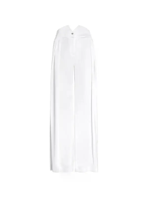 GENNY Pleated High-waisted Palazzo Pants