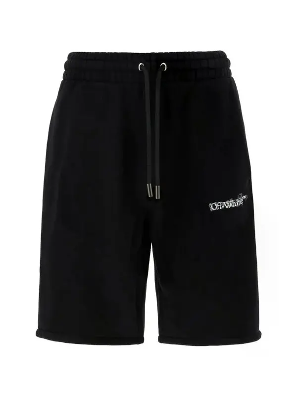 Off-White Logo Track Shorts - Black