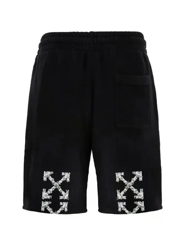 Off-White Logo Track Shorts - Black
