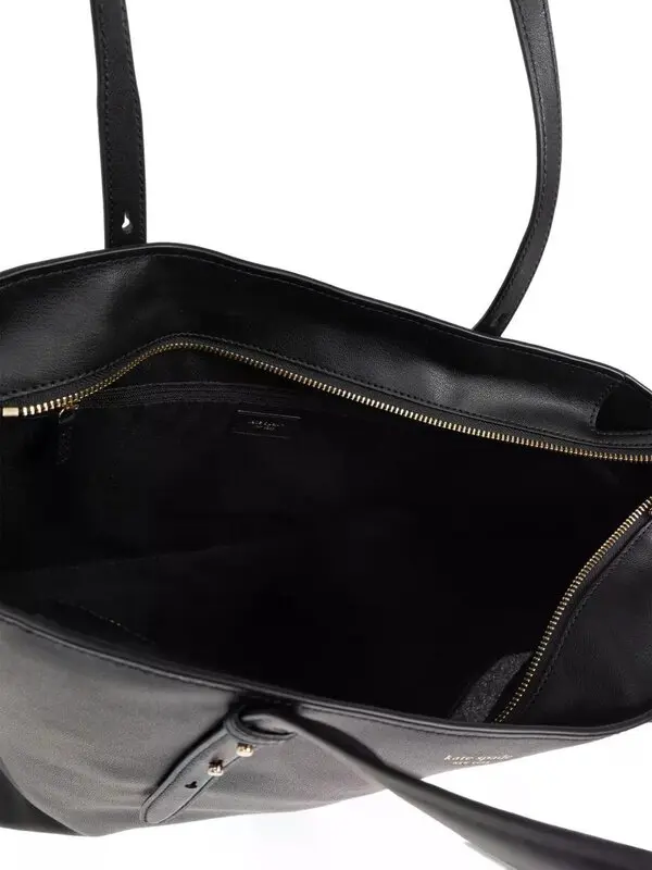 Kate Spade New York Leather Tote Bag With Studded Detail - Black