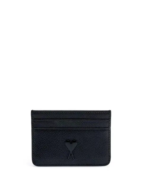 AMI Paris Logo-plaque Leather Cardholder