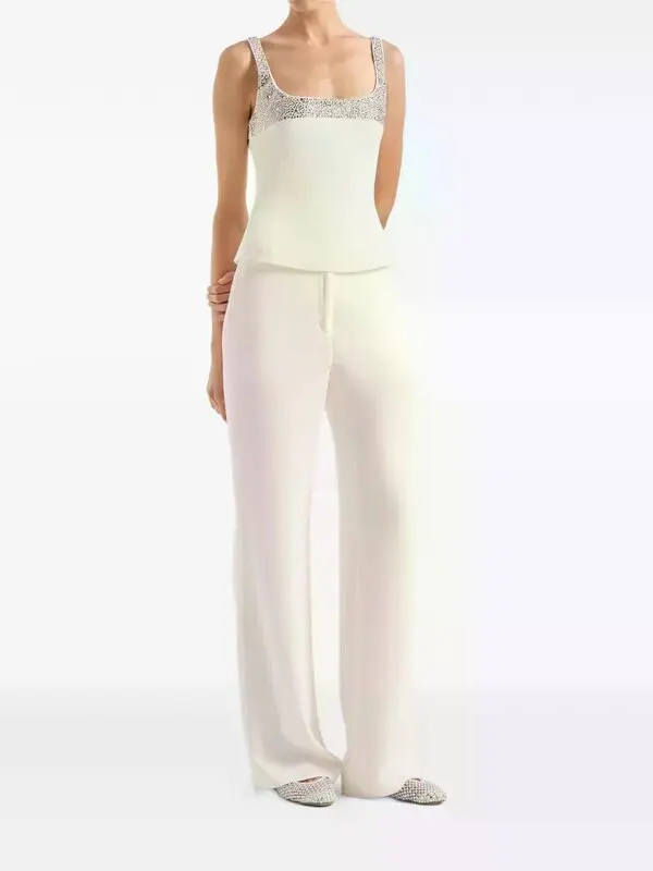 GENNY Embellished Square Neck Sleeveless Top