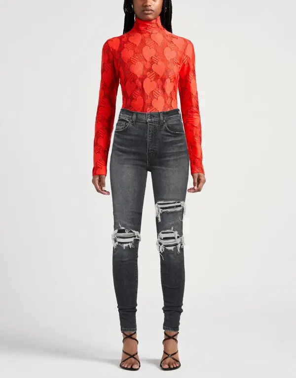 Amiri Skinny Fit Cotton Jeans With Distressed Details
