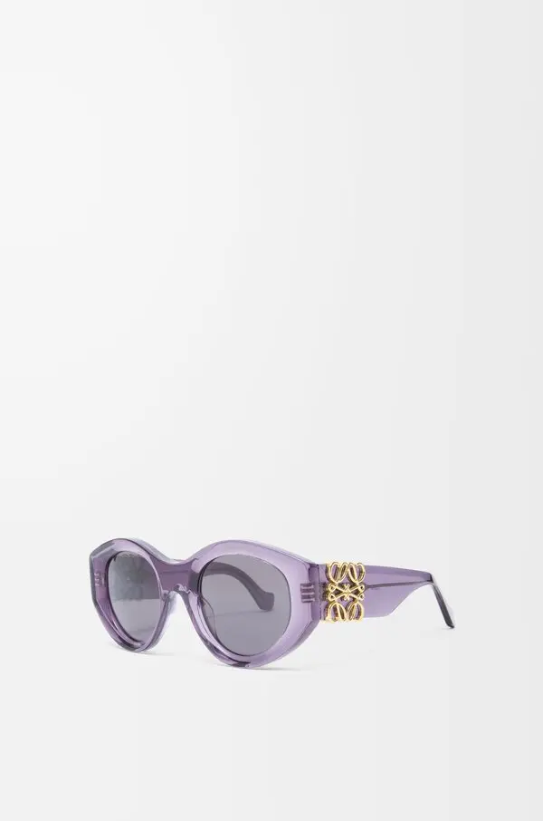 Loewe Maxi Anagram Butterfly Sunglasses - Transparent Purple