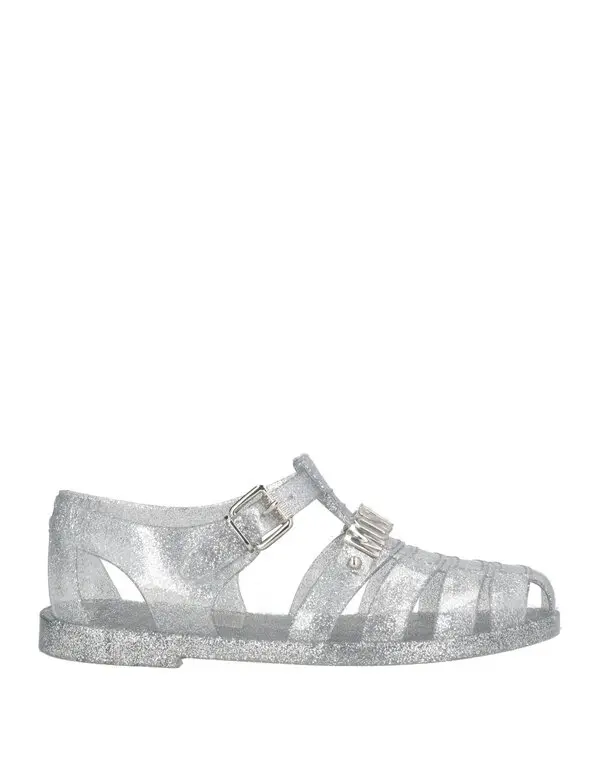 Moschino Sandals With Glittered Finish - Grey