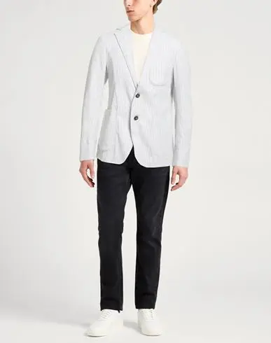 MESSAGERIE Patrizio Piscaglia Striped Single-breasted Blazer