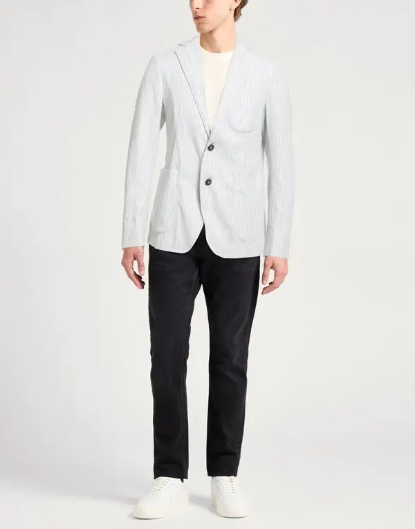 MESSAGERIE Patrizio Piscaglia Striped Single-breasted Blazer