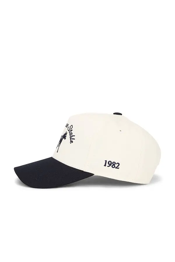 SIEGELMAN STABLE Five Panel Hat - Cream & Navy