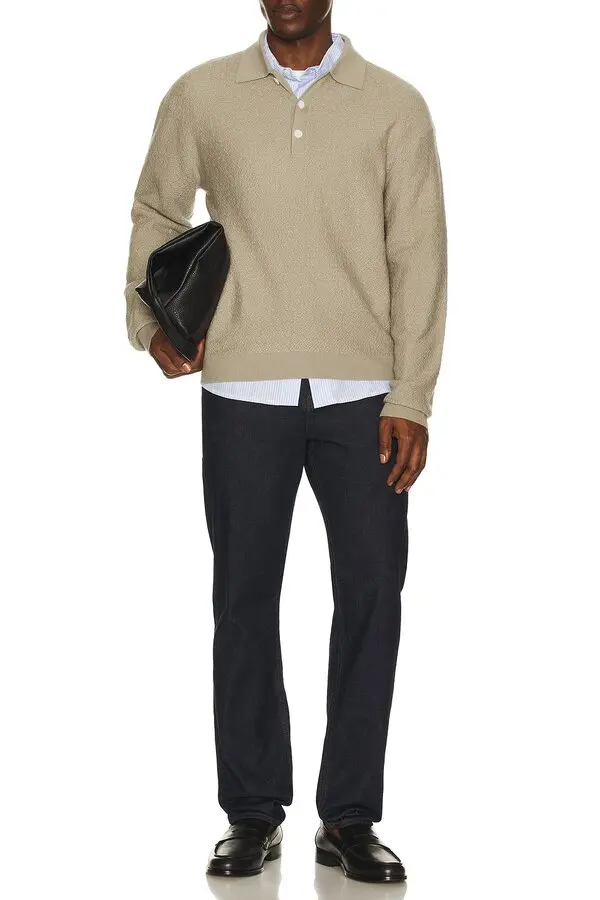 FRAME Polo Sweater - Warm Grey