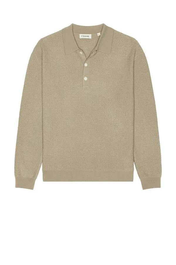 FRAME Polo Sweater - Warm Grey