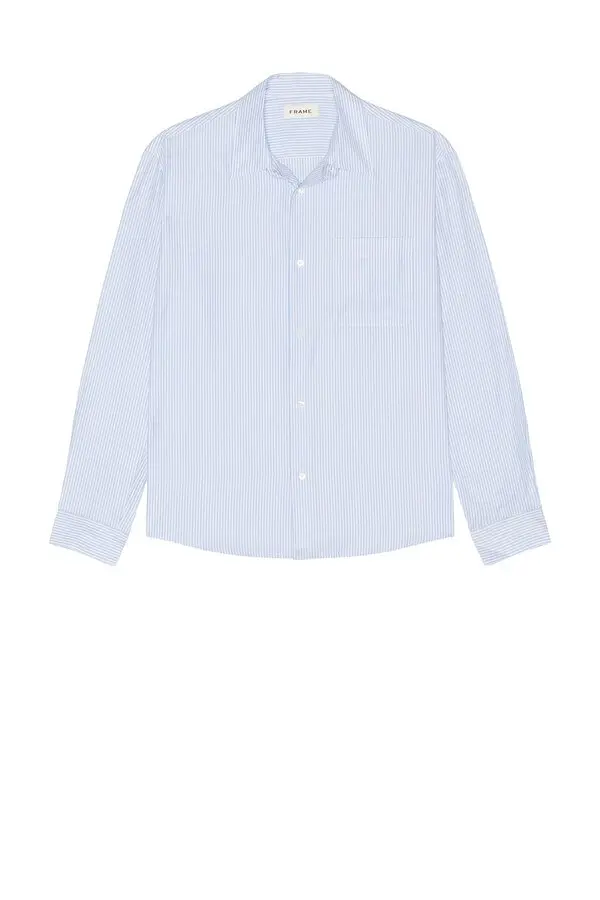 FRAME Relaxed Shirt In Blue - Blue Stripe