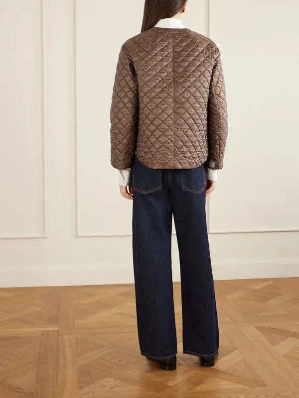 Max Mara Cropped Padded Quilted Shell Jacket