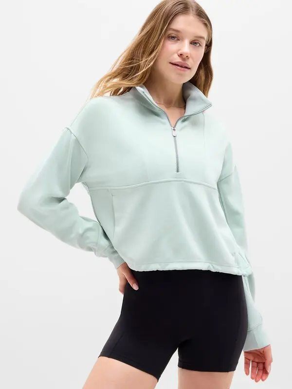 Athleta Seasoft Rib Quarter-zip Pullover - Current